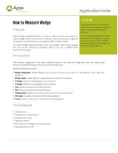 How to Measure Wedge - Apre Instruments